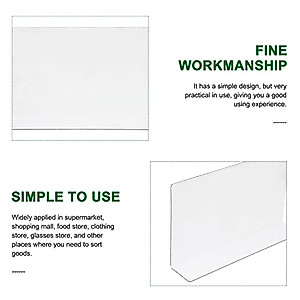 Yardwe 10pcs Partition Plate Clear Shelf Clear Acrylic Shelf Plastic Shelves Closet Divider Shelfs Wood Shelf Dividers Store Storage Rack PVC Side Splitter Goods Classification Board T