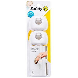 Safety 1st Parent Grip Door Knob Covers, White, One Size,4 Count (Pack of 1) (HS3260600)