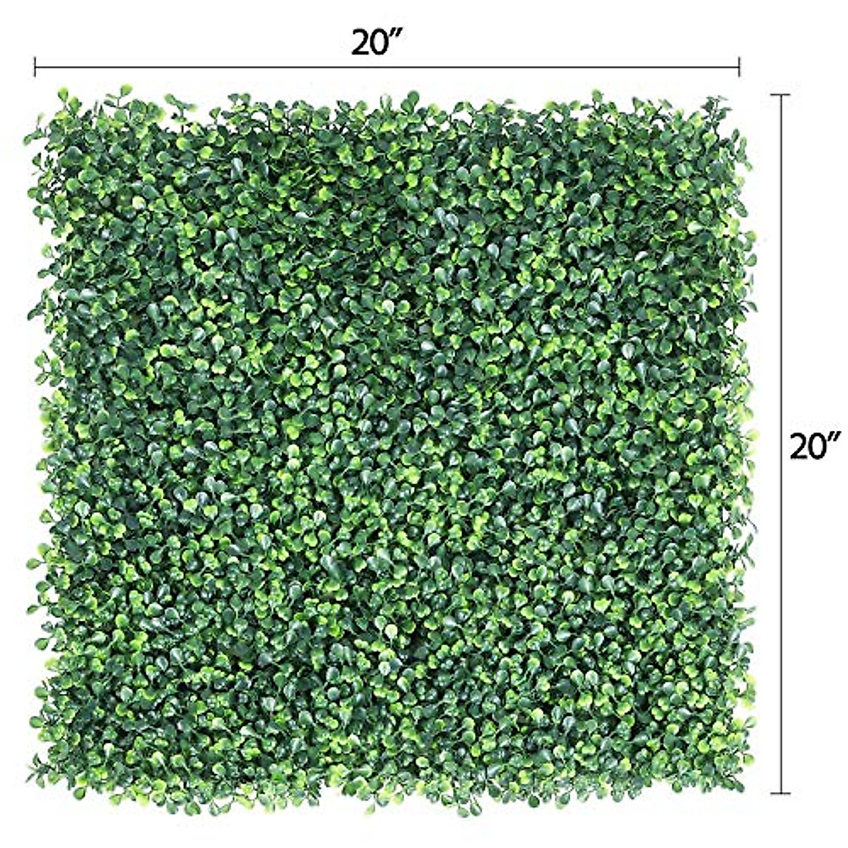 Yaheetech 12 PCS 20"x 20" Artificial Boxwood Panels Topiary Hedge Plant, Privacy Hedge Screen UV Protected Greenery Wall, Decor Faux Grass Wall Panel Suitable for Outdoor Indoor Garden Backyard