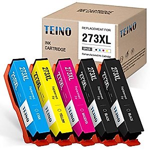 TEINO Remanufactured Ink Cartridge Replacement for Epson 273XL 273 T273XL for Expression Premium XP-610 XP-620 XP-820 XP-810 XP-800 XP-520 XP-600 (Black, Photo Black, Cyan, Magenta, Yellow, 5 Pack)