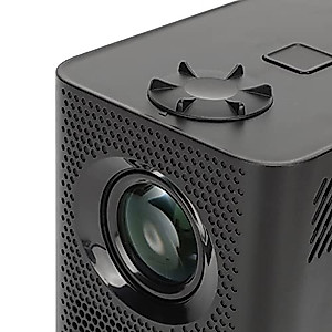 Mini Projector, Smart Wi Fi Mini Projector, 4K Full HD Portable Projector, Distortion Correction, Dual Ports, for Inside and Outside