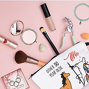 DOLZO 50th Birthday Gifts for Women, Best Friend Gift Basket for Women, Wife, Mom, Grandma, Sister, Aunt, 50th Birthday Funny Wine Tumbler Gift Sets for Women