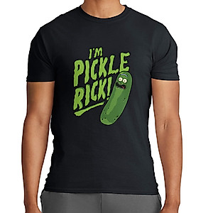 Ripple Junction Rick and Morty Men's Short Sleeve T-Shirt Pickle Rick Medium Black