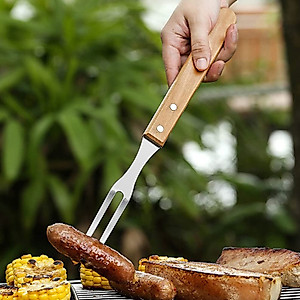 GANAZONO 1 Set Barbecue and Fork Tools BBQ Tools for Outdoor Grill Cooking Cutter Kitchen Essentials Cutter for BBQ Barbecue Grill Cutter Food Barbecue Stainless Steel Barbecue