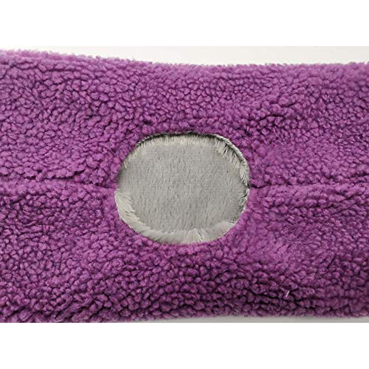 PAWSINSIDE Small Animal Hanging Tunnel Fleece Bunkbed Hammock for Ferret Rat Sugar Glider Squirrel (Tube, Purple)