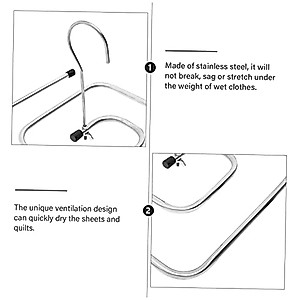 Housoutil 2pcs Swivel Hanger Hangers for Clothes Heavy Duty Garment Rack Quilt Hanger Quick-Drying Rack Spiral Shaped Clothes Drying Rack Quilt Blanket Hanging Rack Quilt Hanging Shelf Sock