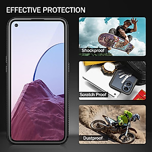 wahhle Oneplus Nord N20 5G Case, Built in Screen Protector Full Body Shockproof Slim Fit Bumper Protective Phone Cover for 1+ Nord N20 5G Men Women-Black/Clear