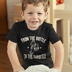 Motocross from The Bottle to The Throttle Dirt Bike Baby Bodysuit Infant One Piece NB Cyber Pink