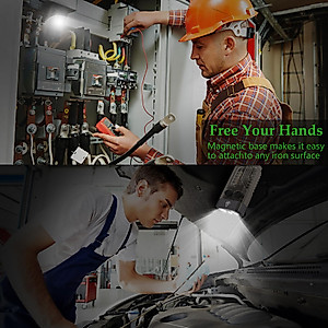 Hisim Mini Powerful Keychain Bright 1000 Lumens EDC Flashlight with 14 Lighting Modes, 365NM UV Light COB Side Light IPX4 Pocket Tail Magnet Buzzer Alarm Rechargeable Flashlight Black