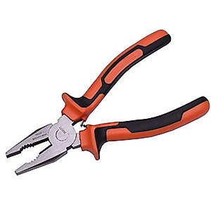 Edward Tools Combination Pliers 8” - Machined Extra Strength Gripping Jaws - Heavy Duty Side Cutting Pliers for wire and cables - Harden Fine Carbon Steel
