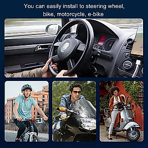 Universal Wireless Car Steering Wheel Control Remote Button Waterproof Support Bluetooth Suitable for Android iPhone Wince Connected to GPS Navigation Multimedia