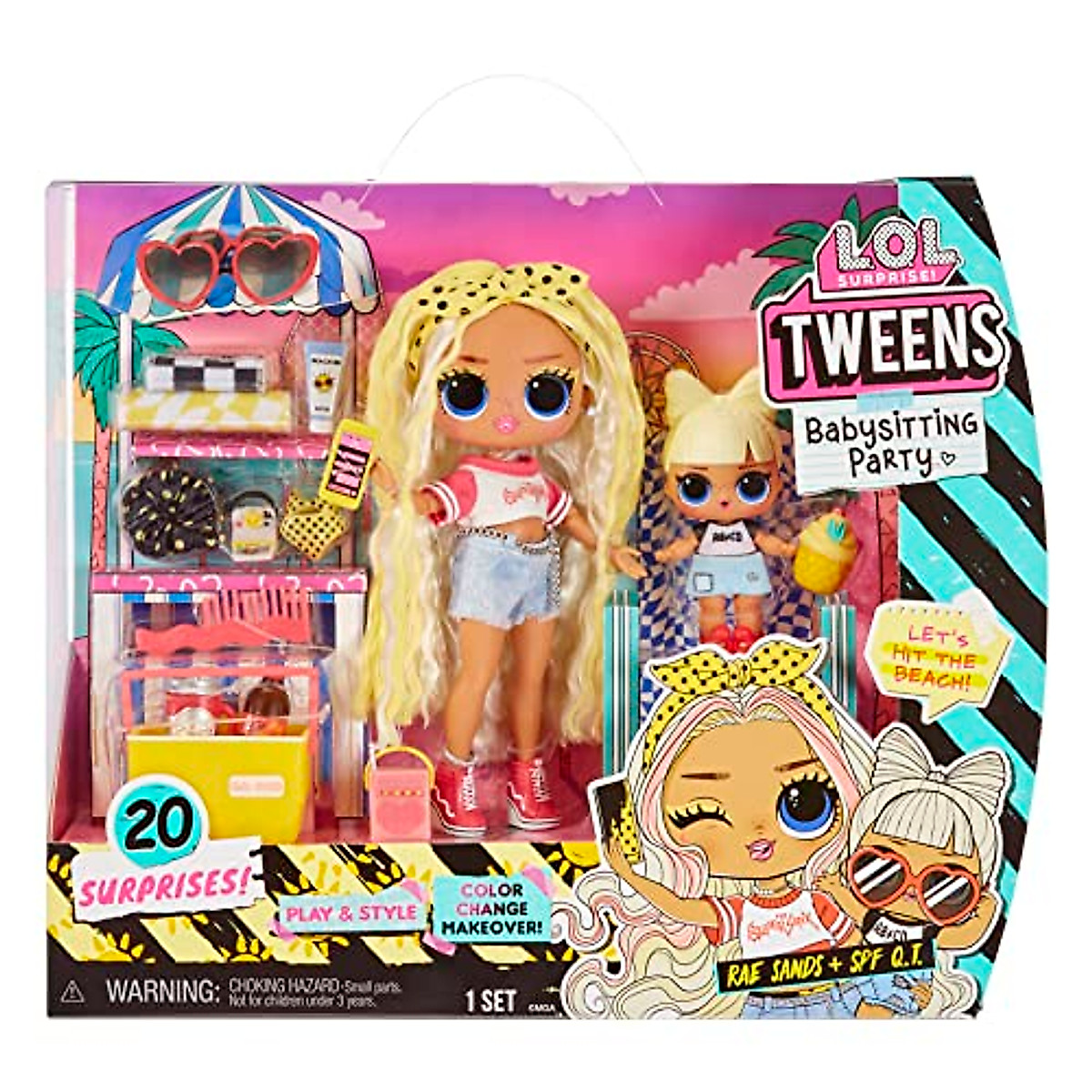 L.O.L. Surprise! Tweens Babysitting Beach Party with 20 Surprises Including Color Change Features and 2 Dolls – Great Gift for Kids Ages 4+, Multicolor