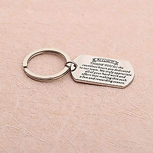 FUSTMW Coach Thank You Keychain #1 Coach Gift Appreciation Gift for Football Basketball Soccer Baseball Coach Retirement Gift (#1 Coach Gift)