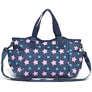 Mom Miya Large Capacity Multifunction Mummy Diaper Bag Tote Bag Mother Nappy Bag Set 3pcs Star Bear Design 2 Color (Blue)