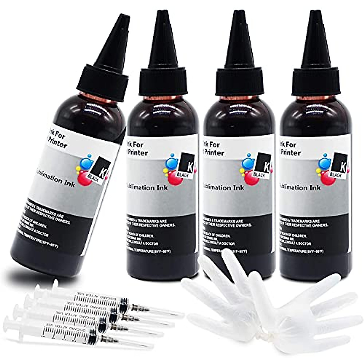 seogol Black Sublimation Ink for Epson EcoTank Workforce Printers ET-2720 ET-2760 ET-2750 ET-15000 ET-4700 ET-3760 WF-7710 WF-7720 WF-7210 C88+ ETC.（400ml/Offer Free ICC Printing）