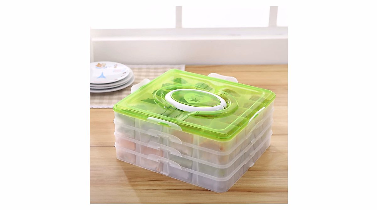 Zerodeko Food Storage Container Dumpling Organizer Stackable Portable ...