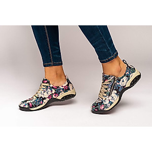 Therafit Sienna Women's Side Zip Sport Casual ShoeFloral / 8