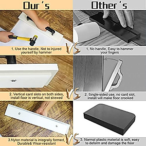 NAACOO Tapping Block, Flooring Tools - Tapping Block for Vinyl Plank Flooring, Install Flooring Tapping Block with Big Handle, Lengthen Floor Tools, Need Use with Hammer