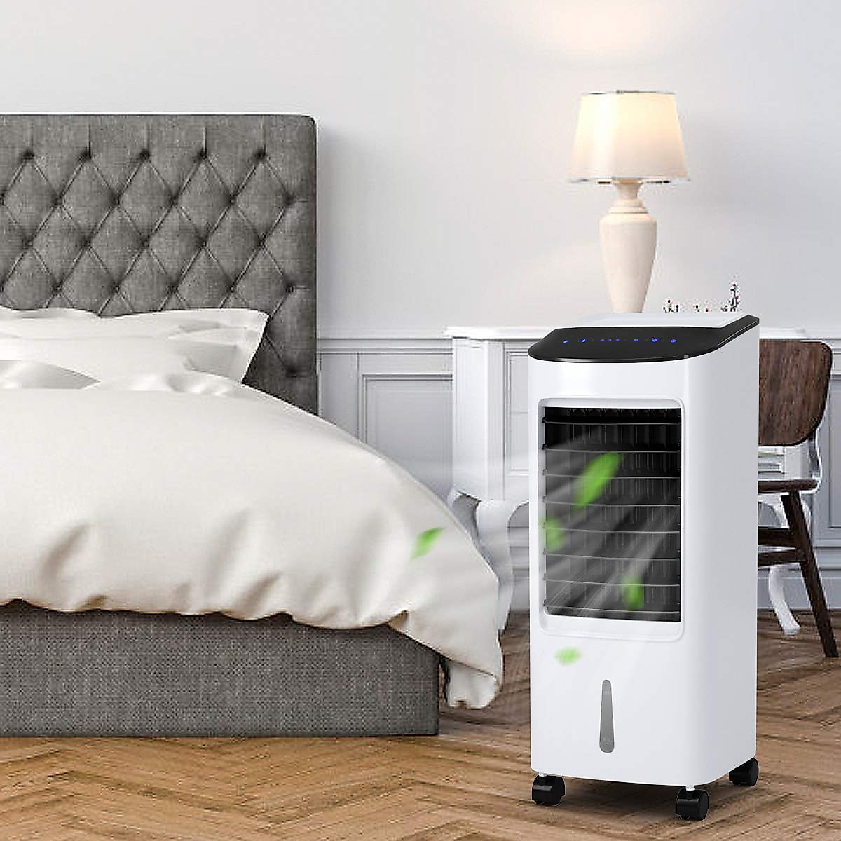 COSTWAY Evaporative Cooler, Portable Air Cooler with LED Display, Remote Control, 7.5-Hour Timing Function, for Home & Office, Cooling & Humidification Function (29-Inch)