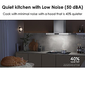 Samsung 30" Bespoke Smart Wall Mount Hood, LCD Display & Touch Control, Triple Air Sensor, Low Noise, WiFi Connected, Clean Grey, NK30CB700WCGAA