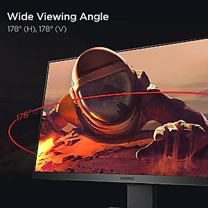 KOORUI Computer Monitor 27 Inch 100Hz FHD Gaming Monitor with Built-in 2 Speakers, FreeSync, Frameless, Tilt/VESA for Office and Game, 4ms Response, HDMI, VGA, Black (N01)