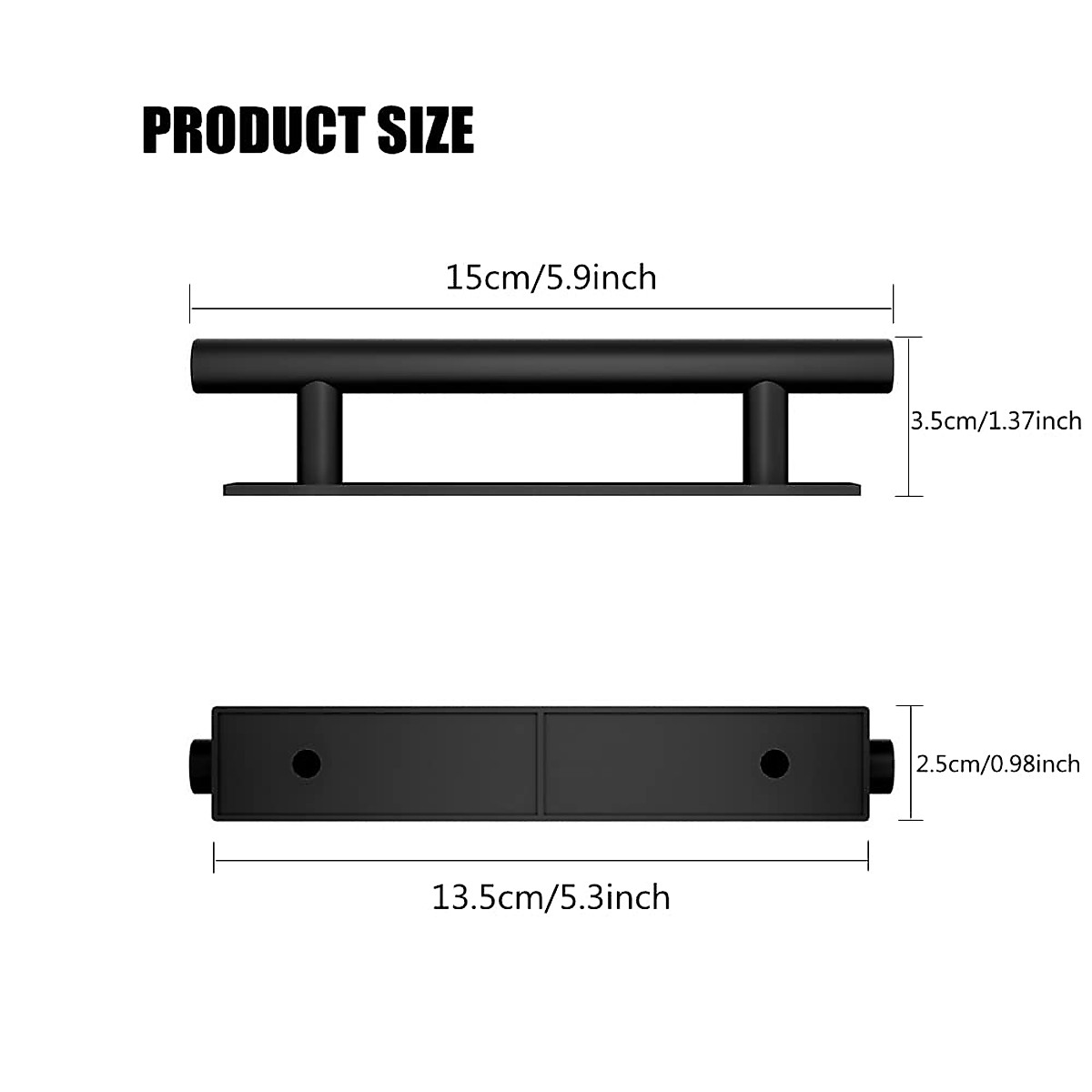 Metaverse sky Self-Stick Push Pull Helper ABS Plastic Wardrobe Handle Instant Cabinet Drawer Furniture Handles (Black, 16)