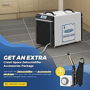 ALORAIR Basement/Crawlspace Dehumidifiers 198 PPD (Saturation), 90 Pints (AHAM), Condensate Pump, Auto Defrosting, Rare Earth Alloy Tube Evaporator