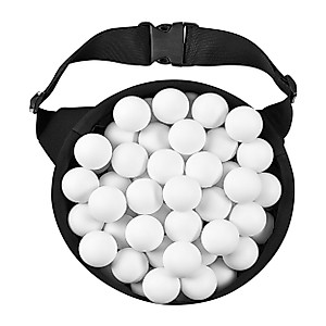 Plai Portable Tennis Ball Hopper Basket - Great for Tennis Training & Fast Feeder for Tennis Balls, Pickleball, Table Tennis or Baseball Balls, Fits Around Any Waist - Holds 50+ Tennis Balls