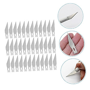 VILLCASE 1 Box Carving Blade Tools Replacement Blades Craft Blades Trimming Wood Blades Steel Crafting Blades Carving Cutter Blades Model Making Blades Tool Steel Carving Cutting