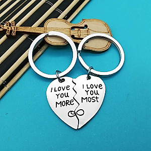 Nekoki Couples Keychain Gifts for Boyfriend Girlfriend Husband Wife I Love You Keychain Set Valentine's Day Gifts Christmas Birthday Anniversary Keychain Gifts for Couple