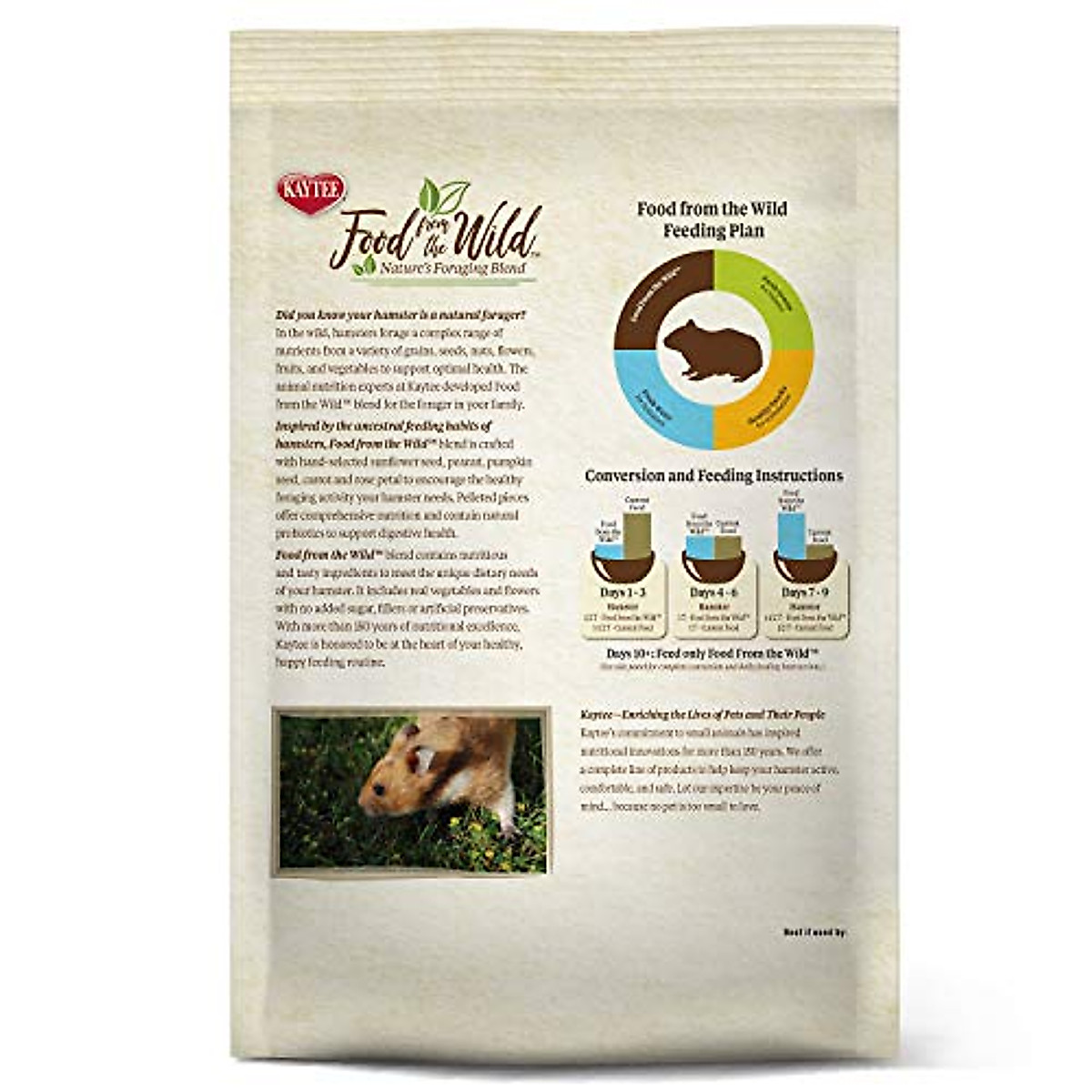 Kaytee Food from The Wild Natural Pet Hamster Food, 2 Pound