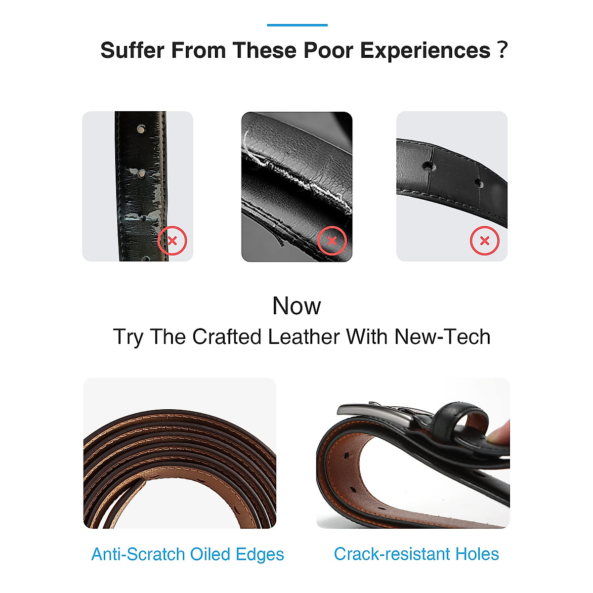 CHAOREN Mens Dress Belt - Genuine Leather Belt for Men 1 1/8" Formal - Perfect Companion to Mens Dress Shoes