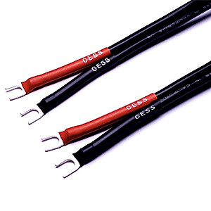 CESS-001S Spade Fork Plug to Speakon Female Jack Adapter for Speaker Cable - 2 Pack (Small Spade)