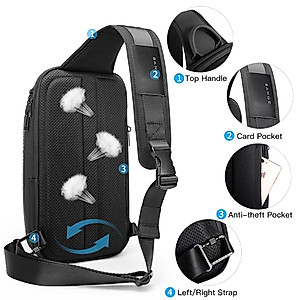 BANGE Business Waterproof 15.6 inch Laptop backpack and Waterproof chest bag for men and women