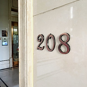 Waterproof House Mailbox Numbers 3 Inch Door Number Address Sign Stickers for Apartment Hotel Office Home Yard Outside or Business Decoration Project. (Copper)