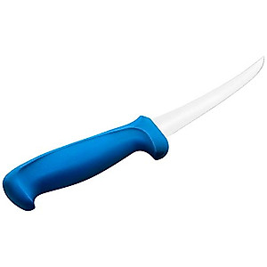 Mundial B5607-6 6-Inch Curved Semi-Stiff, Blue Boning Knife, 6"