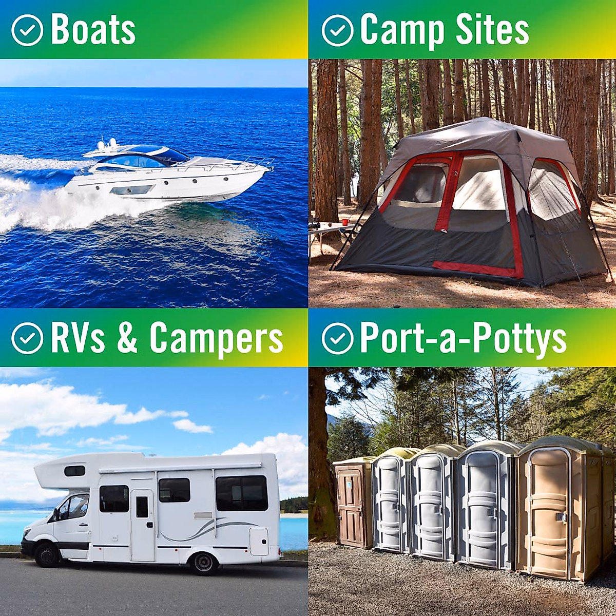 Boat and RV Toilet Paper, Septic Safe Quick Dissolving Tissue, 12 Single Rolls, Biodegradable 2-Ply for Marine, Travel, and Camper Systems, Camping Tank-Safe Bulk Pack