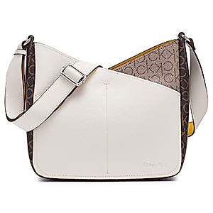 Calvin Klein Zoe Crossbody, Brown/Khaki/Cherub White Logo