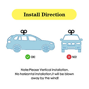 COGEEK 3D Car Wind Up Key, Cute Clockwork Wind Up Key for Back of Car Roof Decoration (Black)