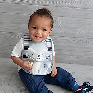 Neat Solutions 2 Pack Water Resistant Toddler Bib Set - Bear & Raccoon, Multi
