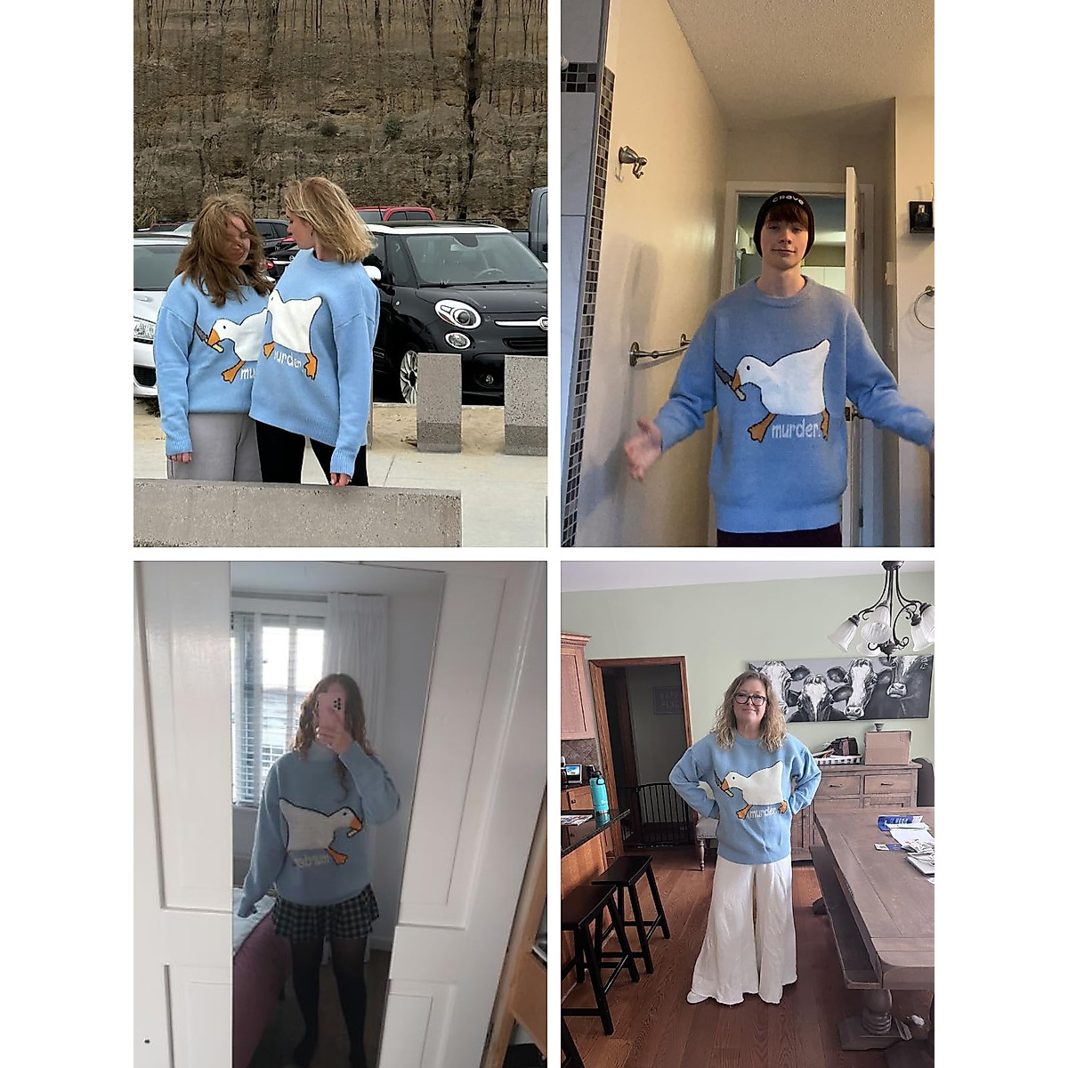 Aelfric Eden Mens Long Sleeve Van Gogh Printed Cable Knit Sweaters Casual Oversized Sweater Pullover