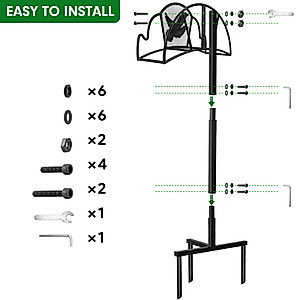AMAGABELI GARDEN & HOME Hose Holder for Outside Thick Metal Garden Hose Stand Freestanding Heavy Duty,Detachable Water Hose Reels Hanger Decorative Sturdy Hose Rack Stake Storage for Lawn Outdoor Yard
