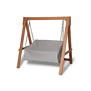 Covermates Outdoor Swing Cover - Heavy-Duty Polyester, Weather Resistant, Drawcord Hem, Seating and Chair Covers, 63W x 26D x 26H, Ripstop Grey
