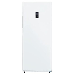 Hamilton Beach HZ4941 14 cu ft Upright Convertible Fridge/Freezer-Frost Free-Reversible Door-Removable Glass Shelves-LED Interior Light, White