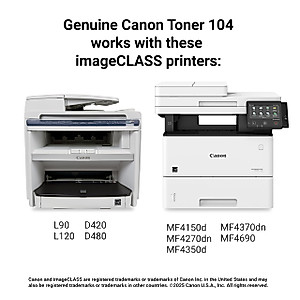 Canon 104 Black Toner Cartridge - 0263B001AA