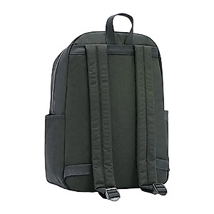 Kipling Women's Bennett, Lightweight, Minimal, Nylon Laptop Backpack, Black Tonal, 12''L x 15''H x 6.25''D (Jaded Green Tonal)