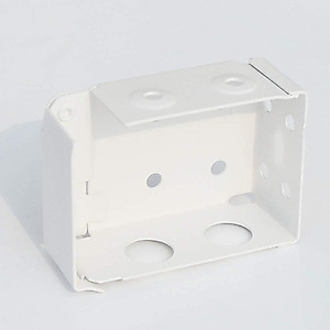 4pcs Box Mounting Bracket 2 Sets for 2inch Low Rail Venetian Blinds White Color Head Track End Cover Holder Window Blinds Headrail with 1-1/2"x 2-1/4" in Size