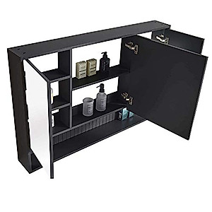 Fine Fixtures Venezian 45" Medicine Cabinet Black