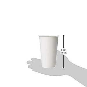 Amazon Basics Compostable Hot Paper Cup, 16 oz, 500 Count, White