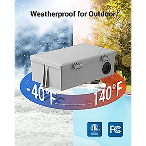 DEWENWILS Pool Timer, WiFi Pool Pump Timer, Heavy Duty 40A 120-277 VAC 2HP Wireless Controller Timer for Pool, Water Heater, Works with Alexa, Google Assistant, Smart Life, ETL Listed